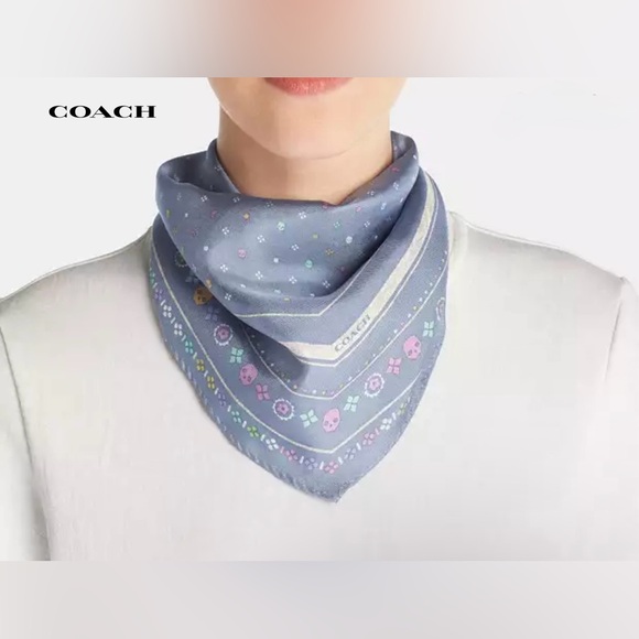 Coach | Accessories | Coach Diamond Shaped Skull And Floral Pattern ...